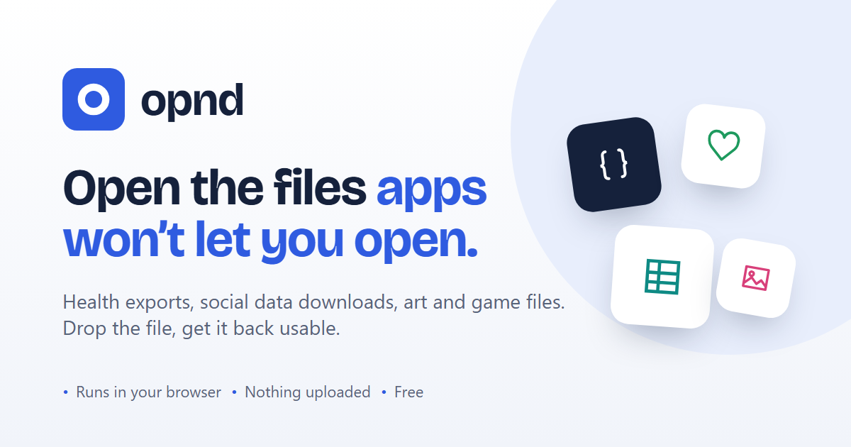 Social media data downloads · opnd